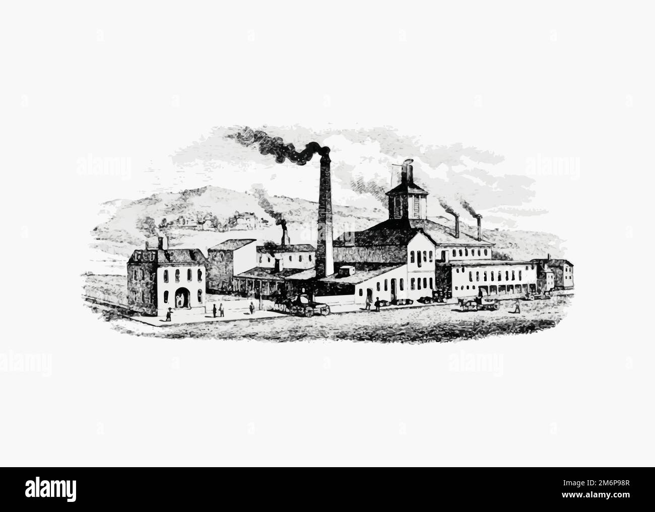Industrialized factory illustration vector Stock Vector Image & Art - Alamy