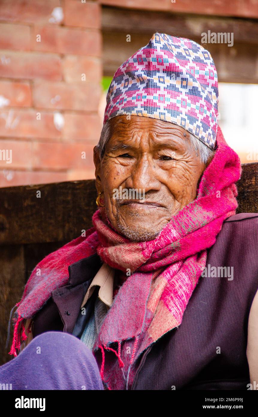 Nepali men wearing traditional nepali hi-res stock photography and ...