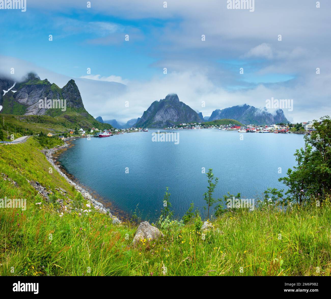 Summer village Reine (Lofoten, Norway Stock Photo - Alamy