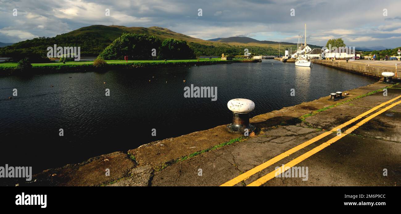 Corpach basin at the western end of the Caledonian canal, near Fort ...