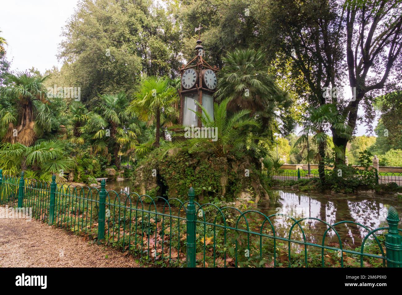 hydrochronometer in the public park Pincian Hill, Villa Borghese ...