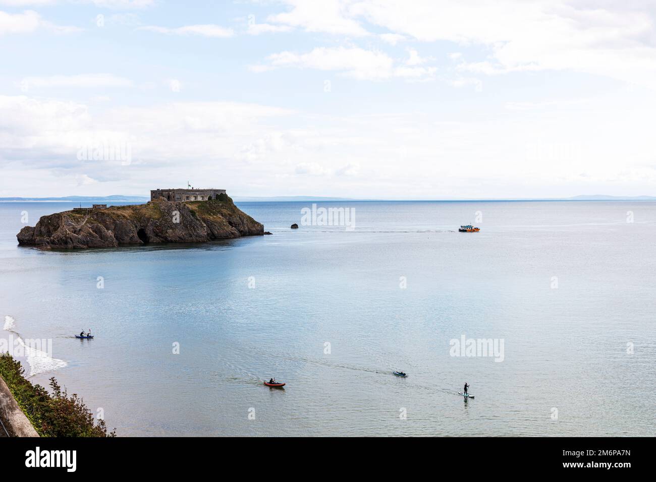 St. Catherine’s Island, Tenby, South Wales, UK. tidal Island located at ...