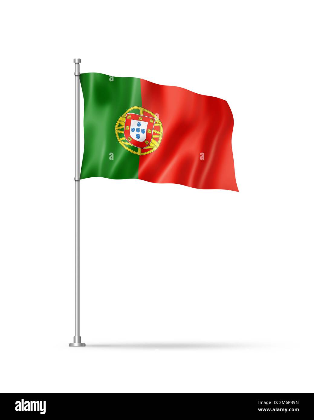 Portugal flag on flagpole portuguese hi-res stock photography and ...