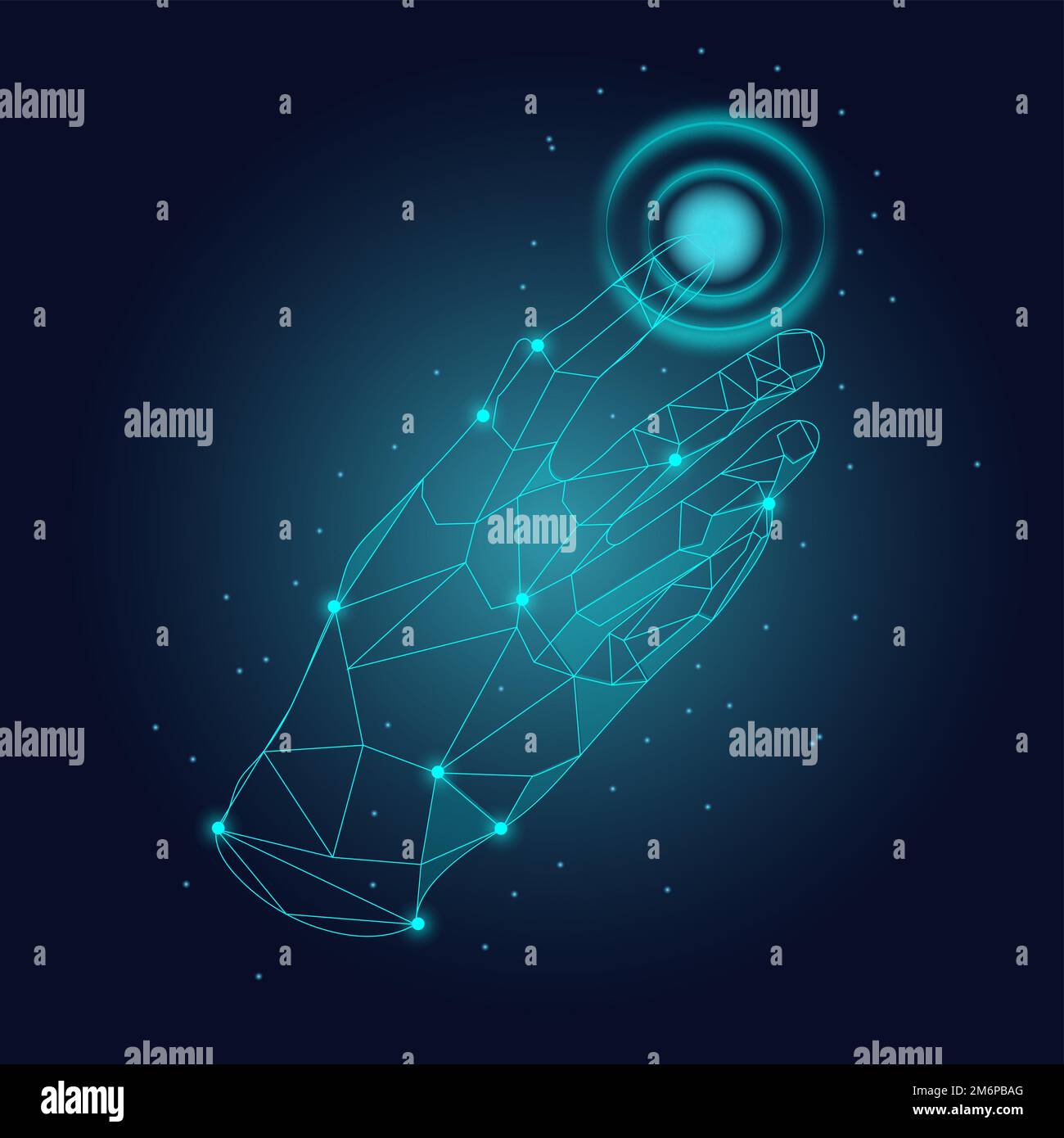 Touch of the future AI hand vector Stock Vector Image & Art - Alamy
