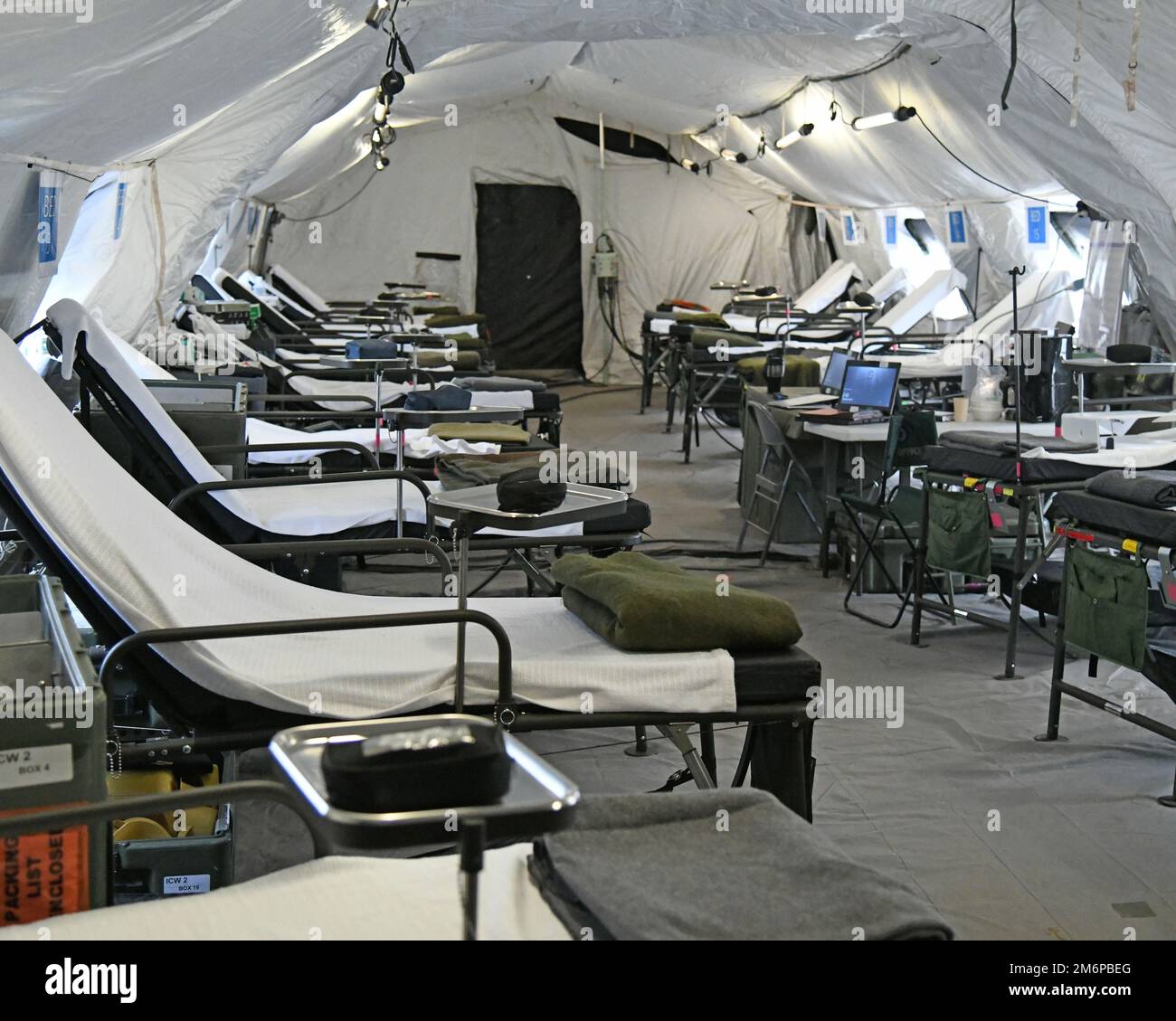 U.S. Army Field Hospital at the Airfield at Maneuver Training Area. A ...