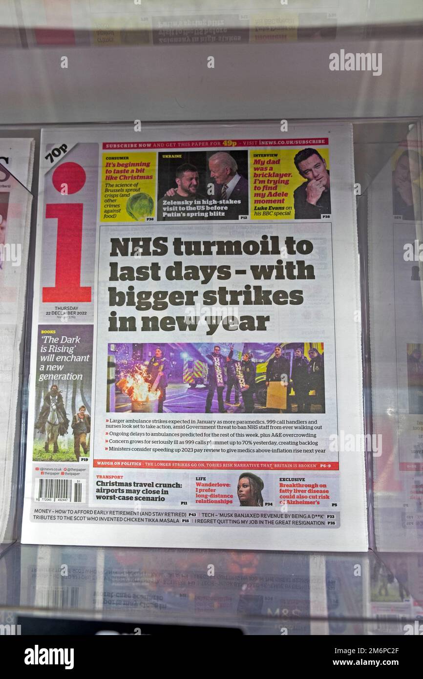 'NHS turmoil to last days with bigger strikes in new year' i newspaper ...