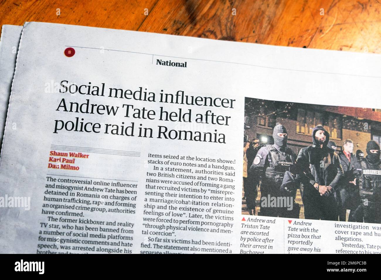 'Social media influencer Andrew Tate held after police raid in Romania ...