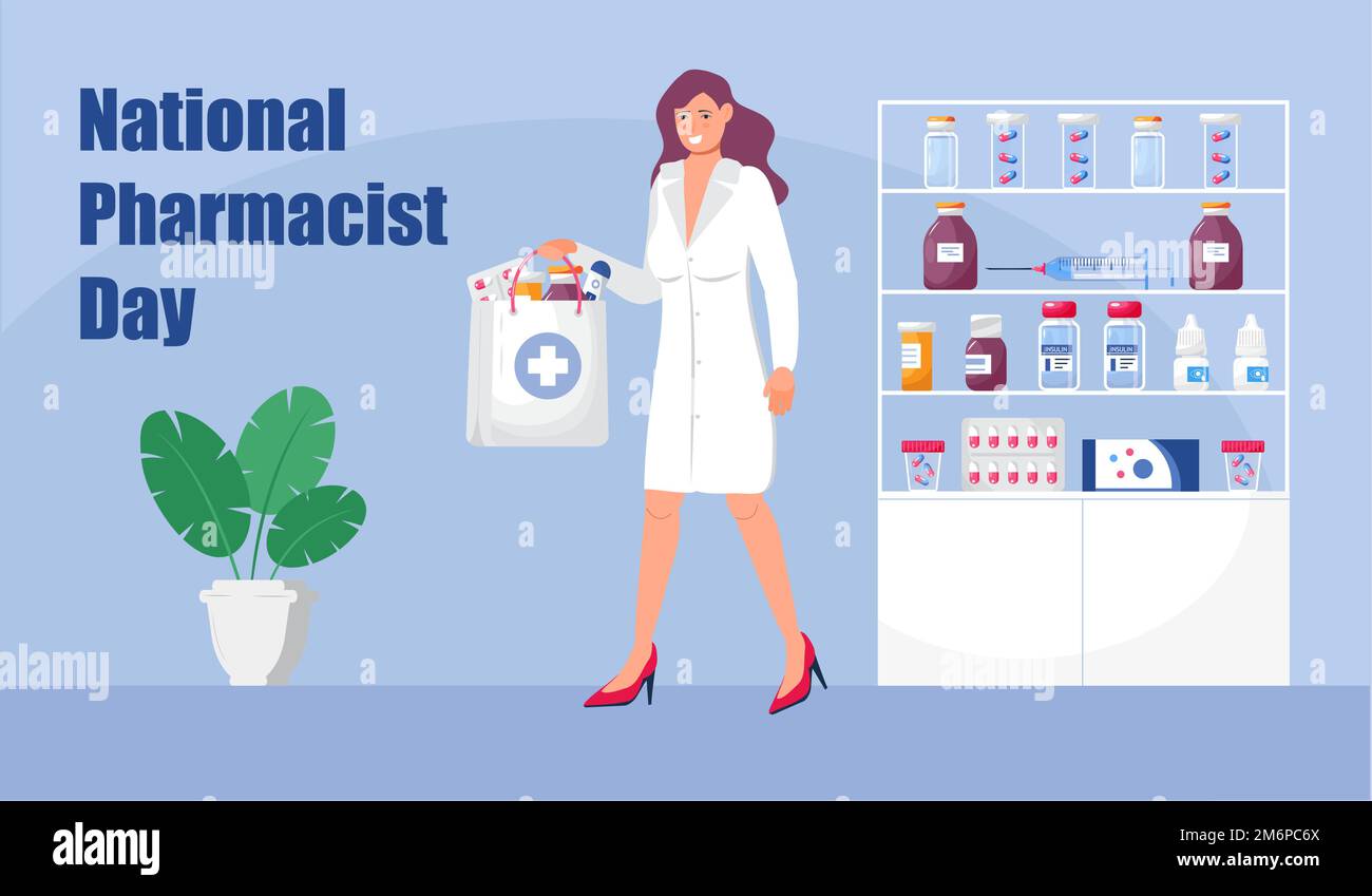 National Pharmacist Day is celebrated in January 12. Healthcare concept ...
