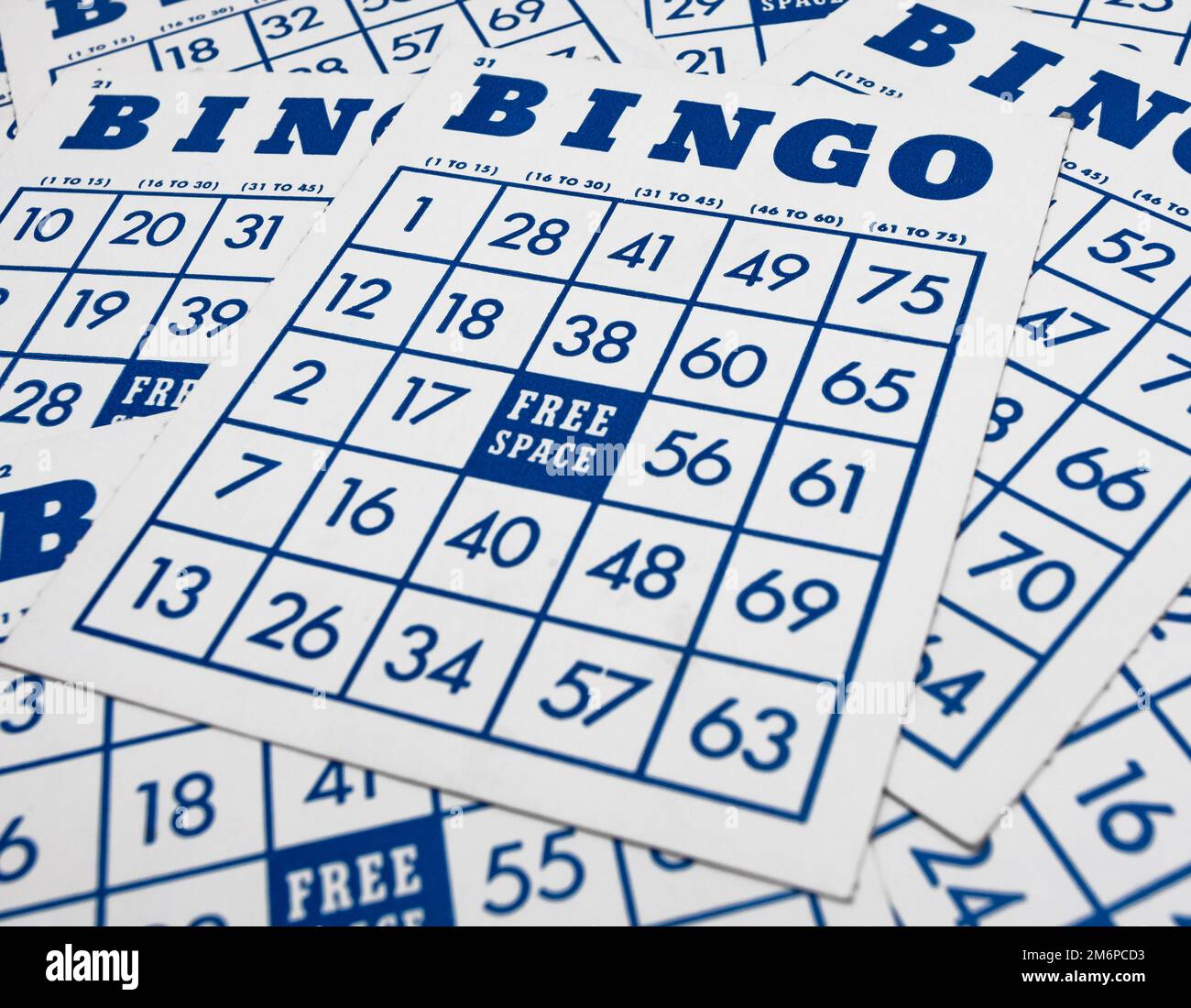 Retro bingo game cards Stock Photo - Alamy