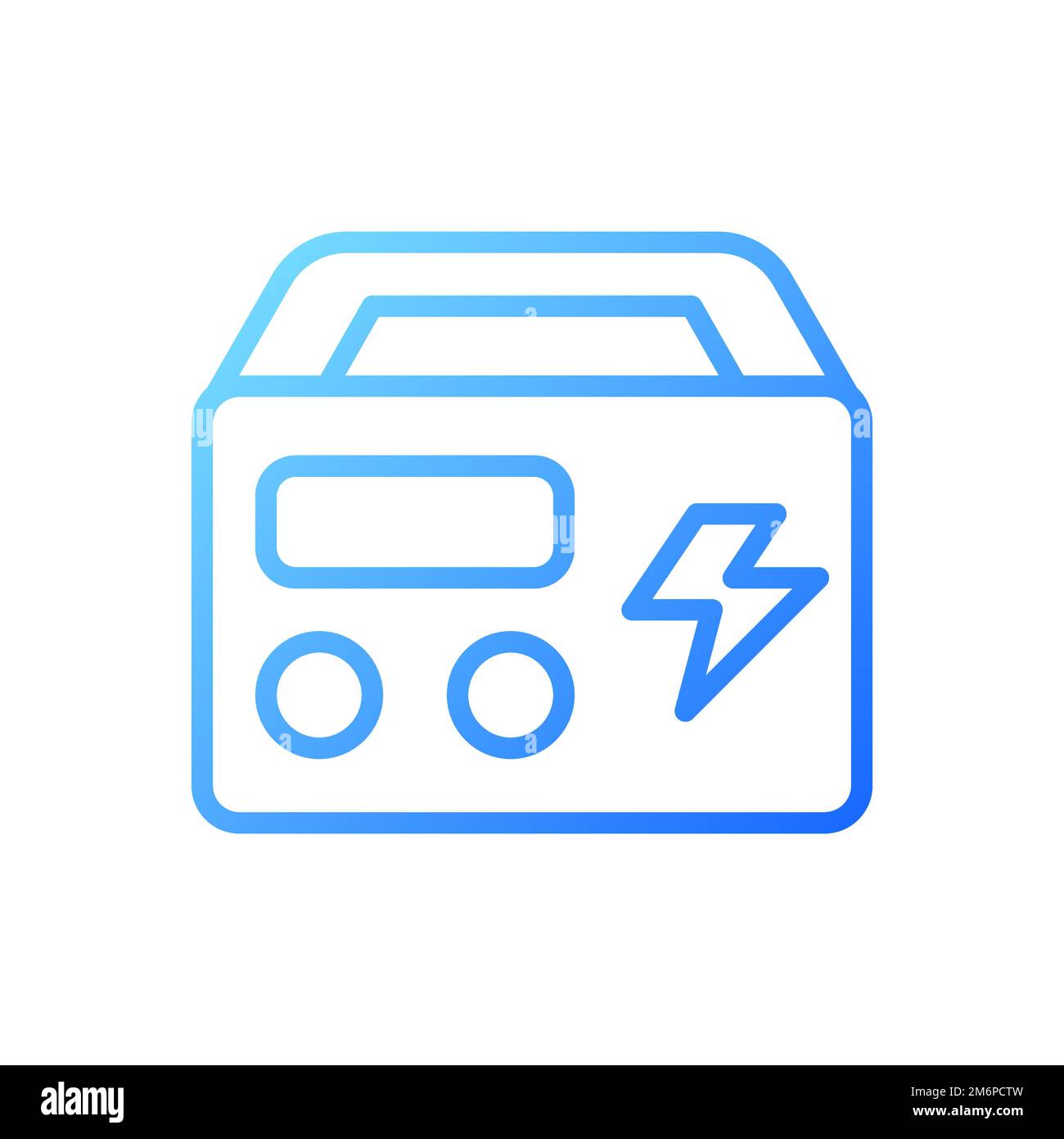Portable power station pixel perfect gradient linear vector icon Stock ...