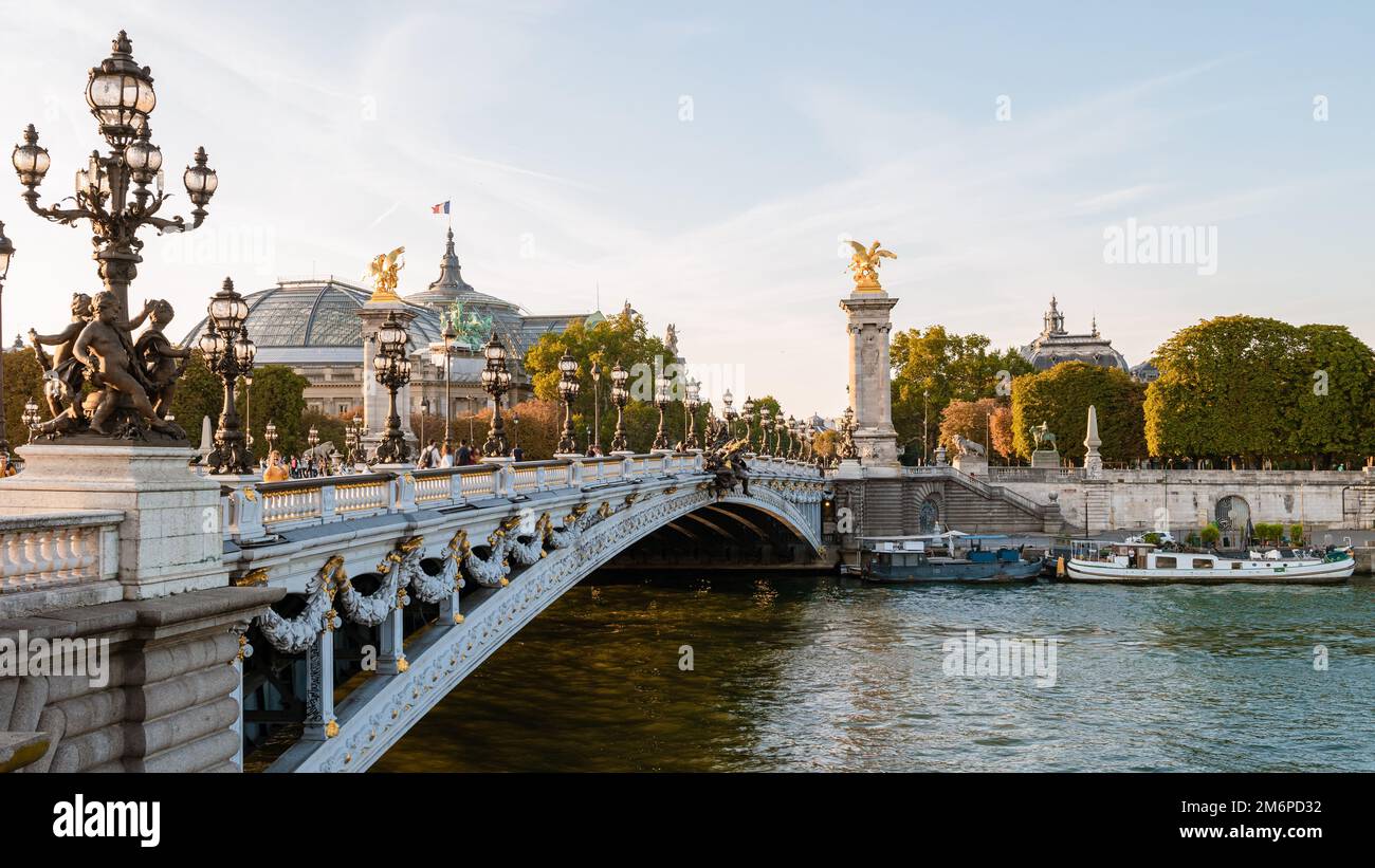 Alexander bridge Paris, view on the famous landmark Alexander III ...