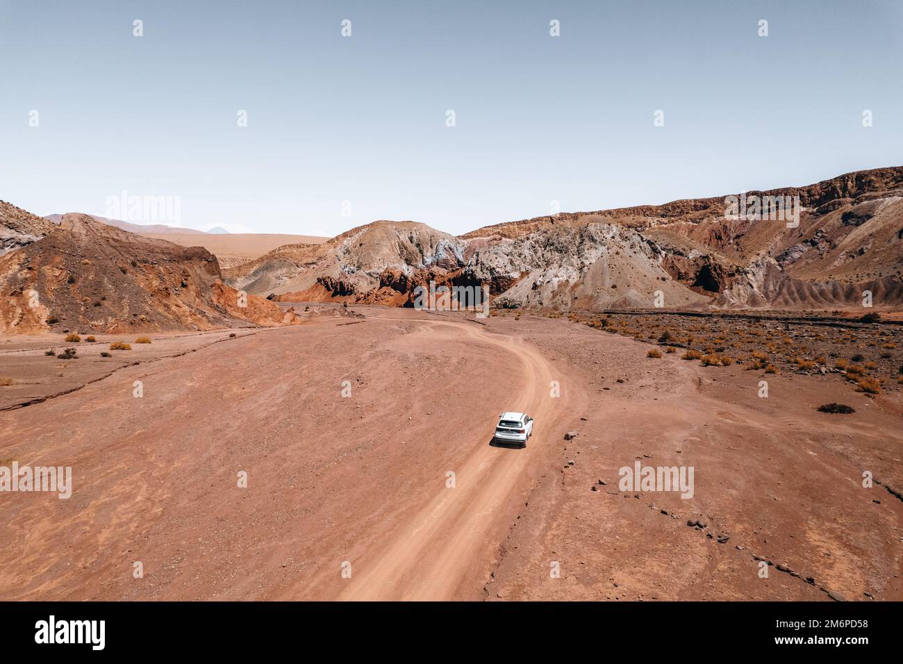 Rainbow Valley red rocks in San Pedro de Atacama Desert Chile Stock ...