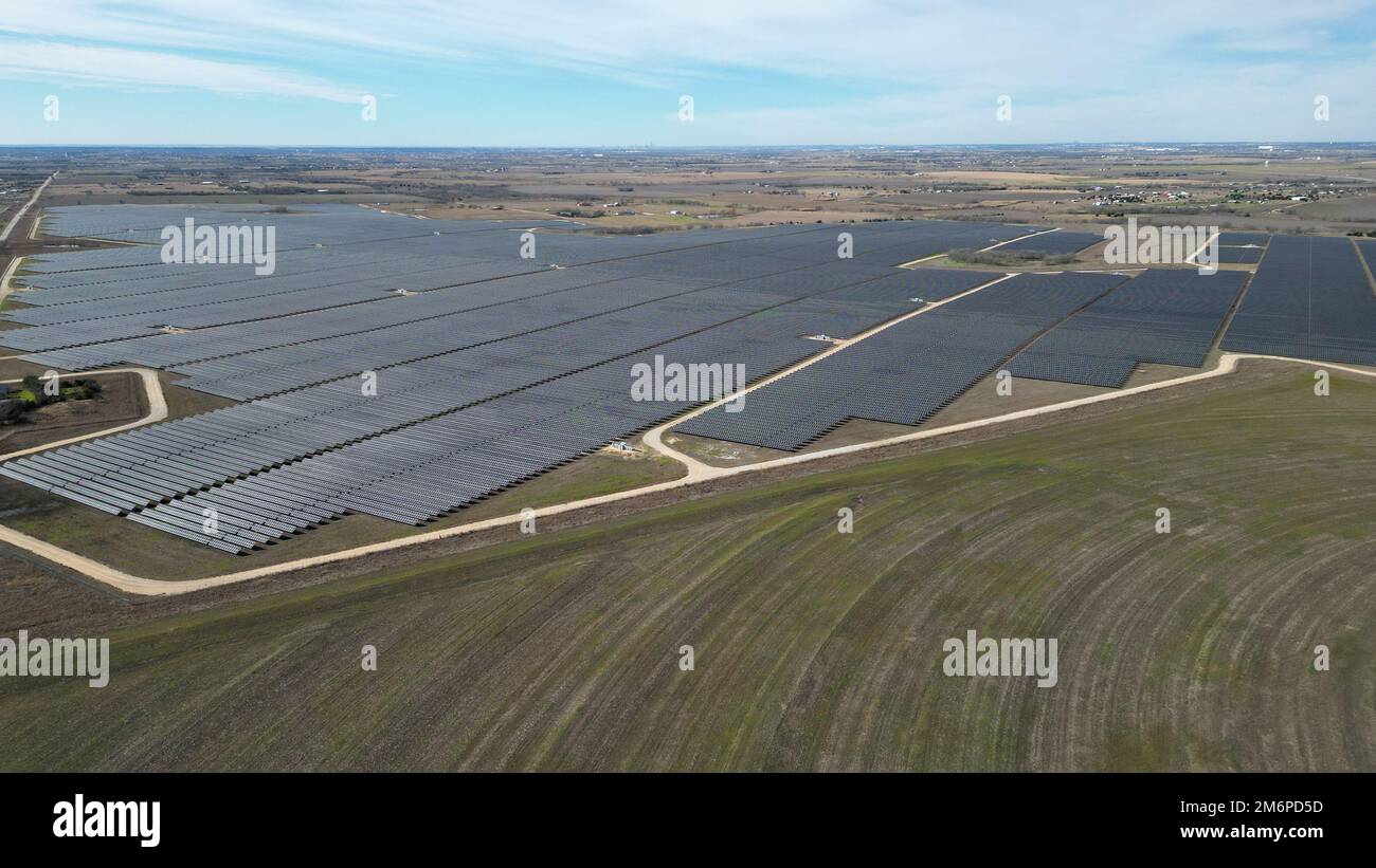 January 4, 2023, Pflugerville, Texas, USA: Farmland surrounds Duke ...