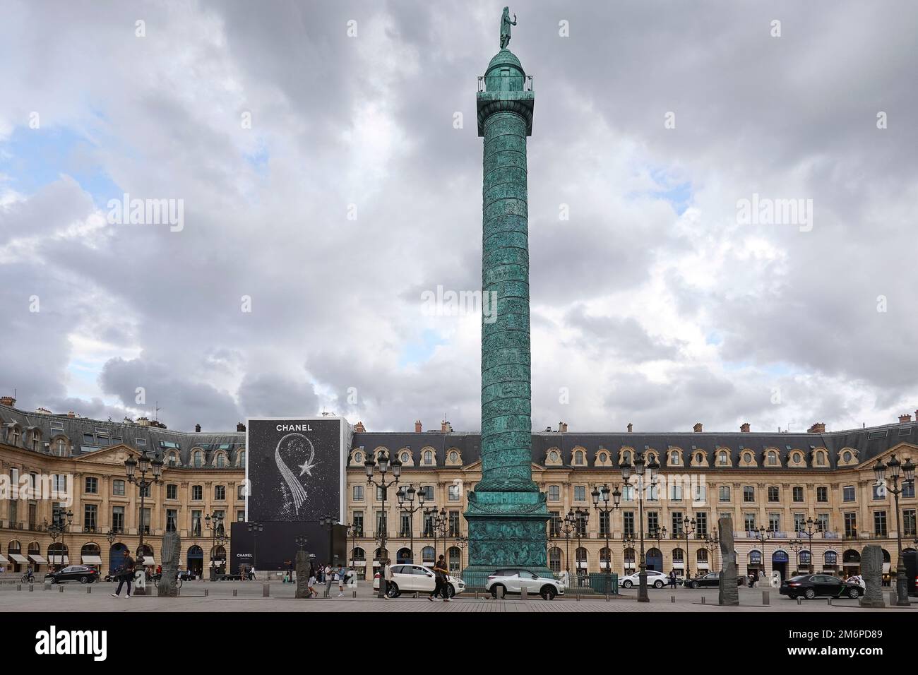 France, Paris, The Place Vendome, in the 1st arrondissement with the ...