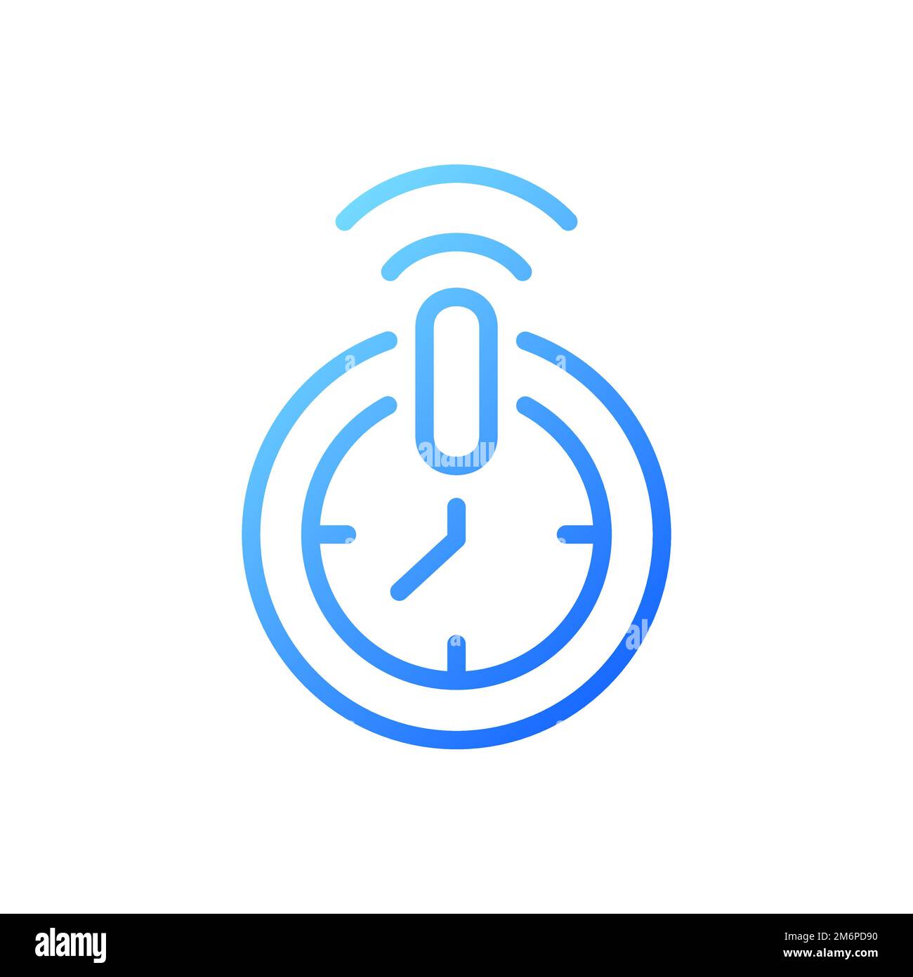 Automatic shut off timer pixel perfect gradient linear vector icon ...