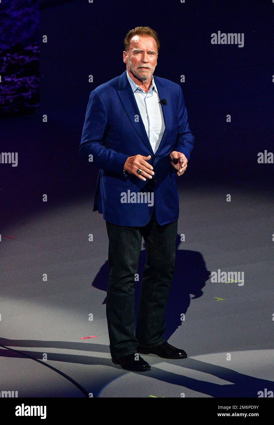 Las Vegas, NV, USA. 4th Jan, 2023. Arnold Schwarzenegger speaks during ...