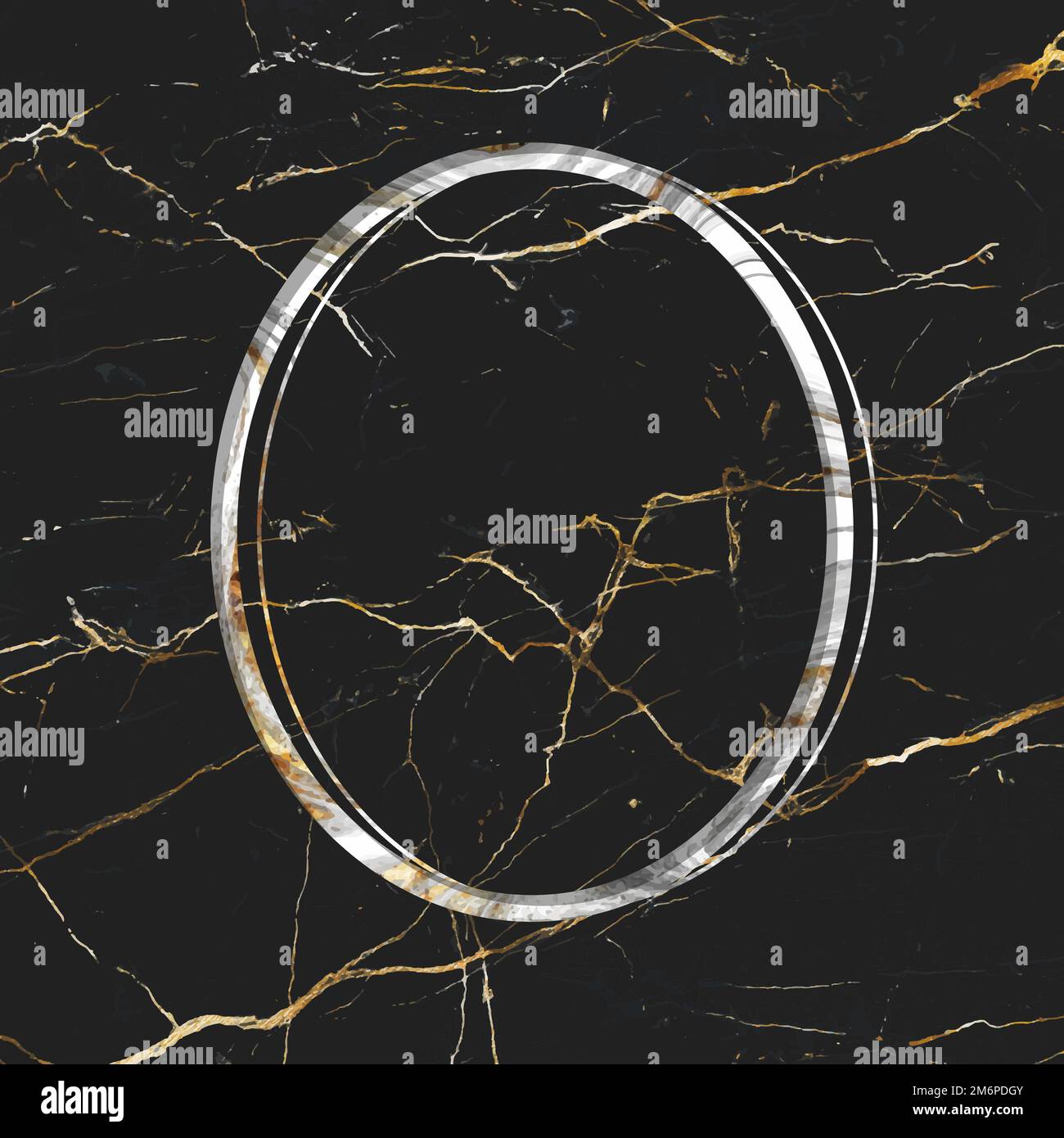 Oval frame on black marble textured background vector Stock Vector ...