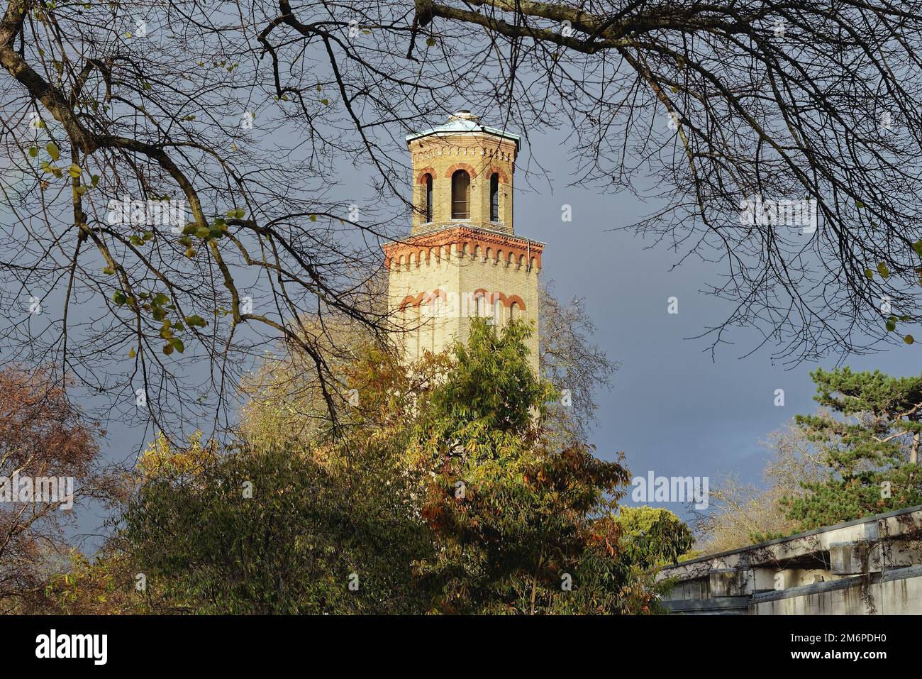 The Water Tower and Chimney in the style of an Italian Campanile in the ...