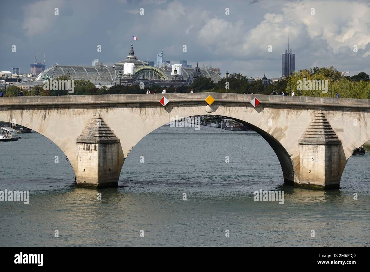 France, Paris, The Pont Royal is a bridge crossing the river Seine in ...
