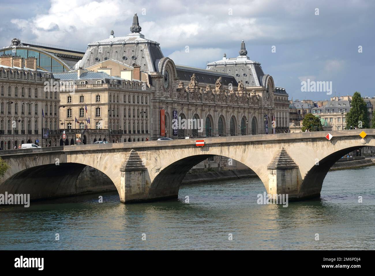 France, Paris, The Pont Royal is a bridge crossing the river Seine in ...
