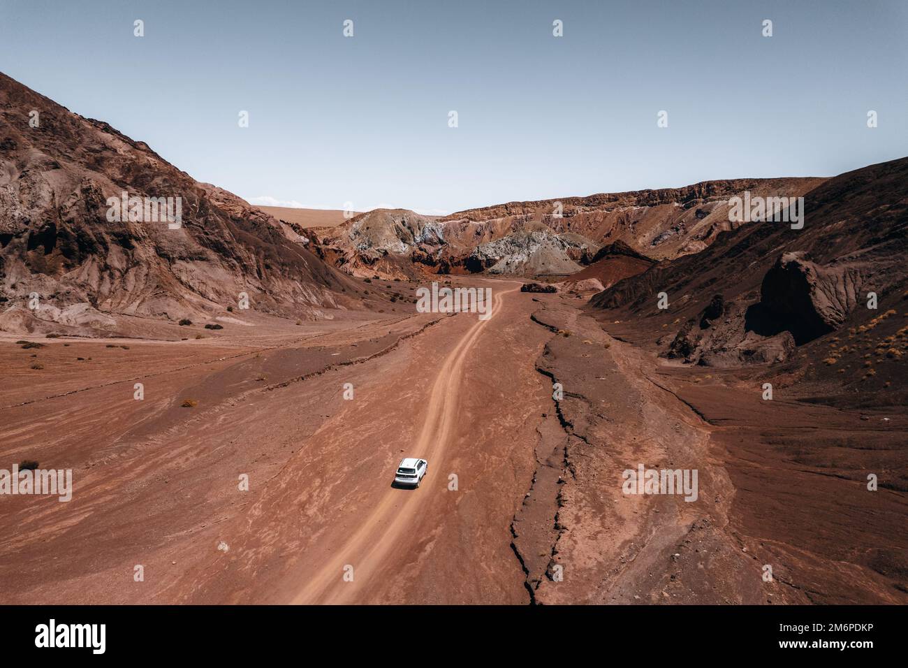 Rainbow Valley red rocks in San Pedro de Atacama Desert Chile Stock ...