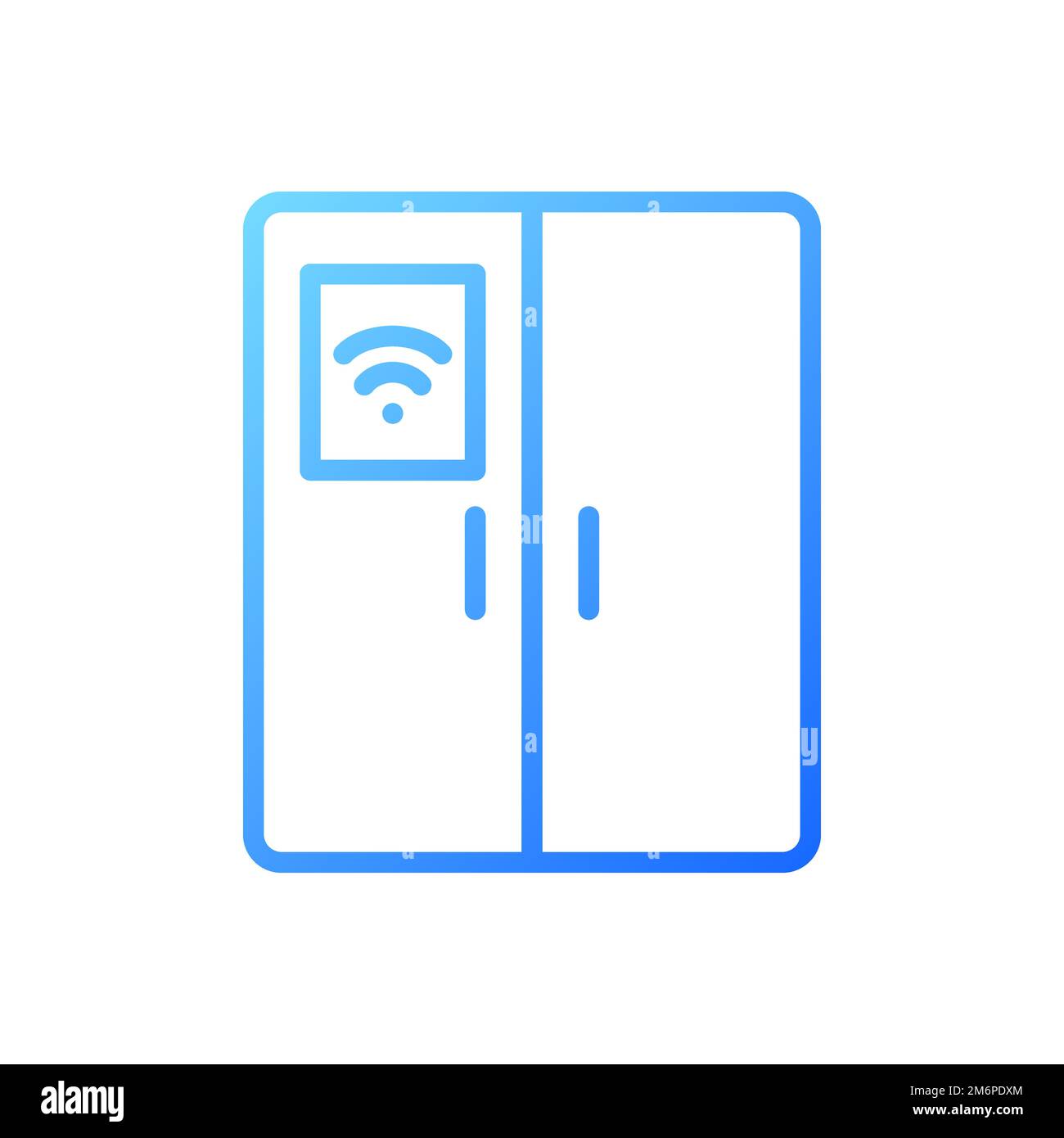 Smart fridge pixel perfect gradient linear vector icon Stock Vector Image & Art - Alamy