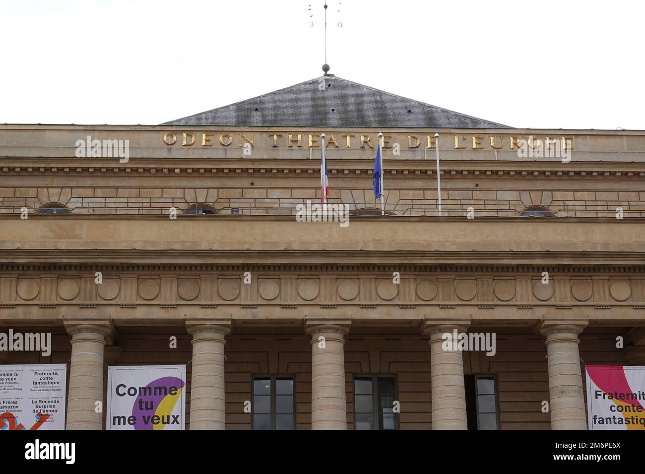 France, Paris, View of the Odeon Theatre de l'Europe (Theatre de l ...