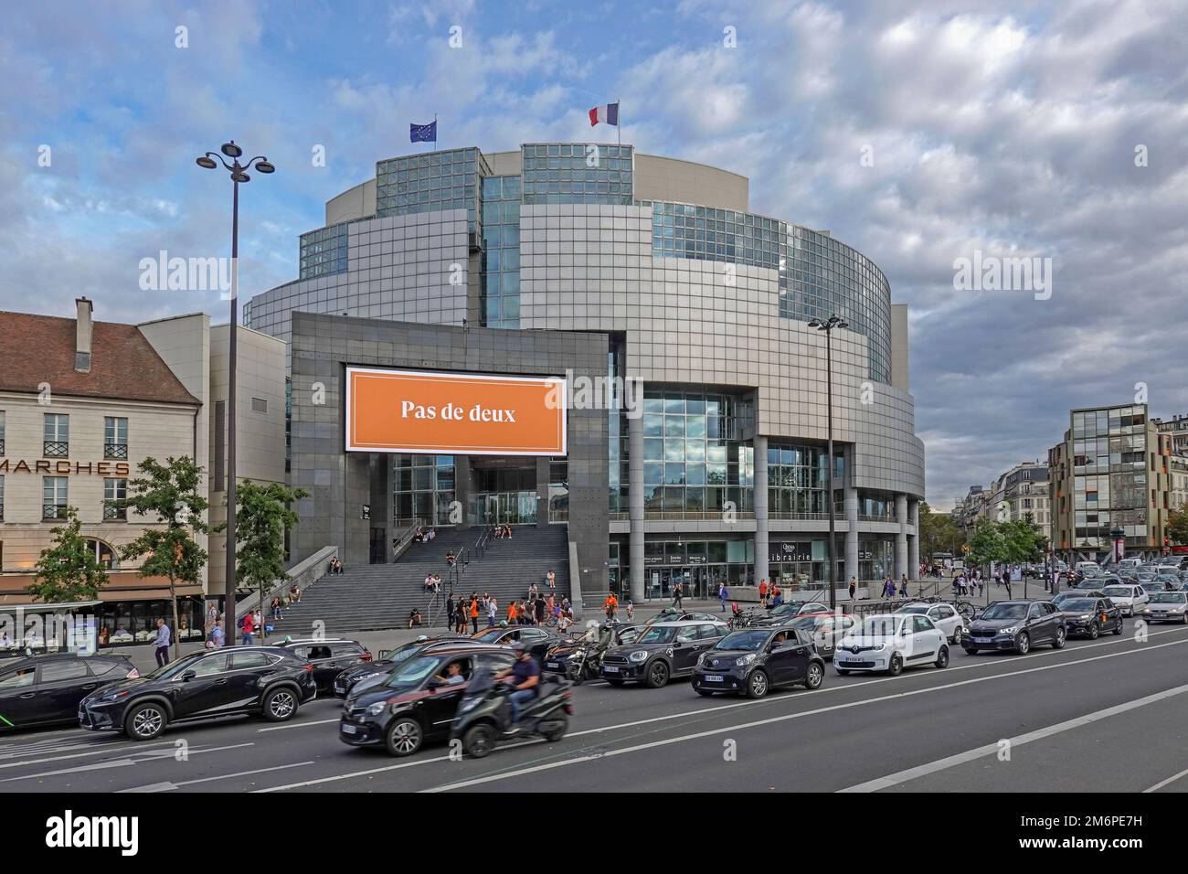 France, Paris, Opera Bastille. Modern building, home of the Opera ...