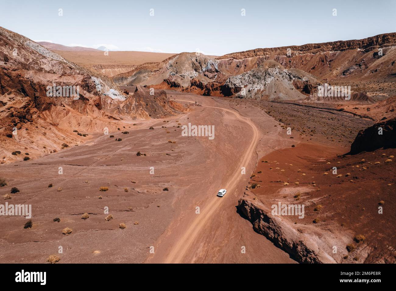 Rainbow Valley red rocks in San Pedro de Atacama Desert Chile Stock ...