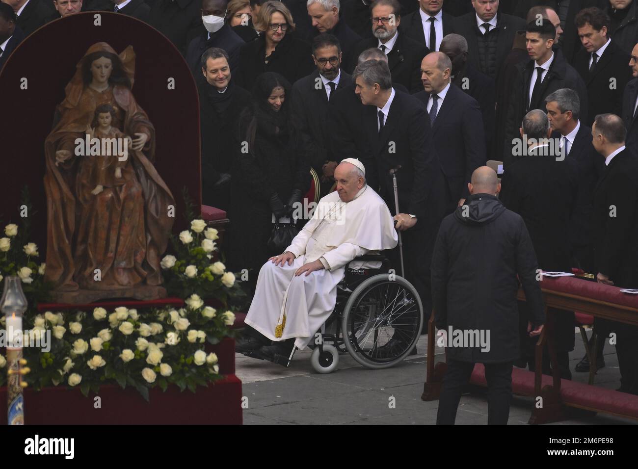Rome, Italy. 05th Jan, 2023. Pope Francis during the Funeral Mass for ...