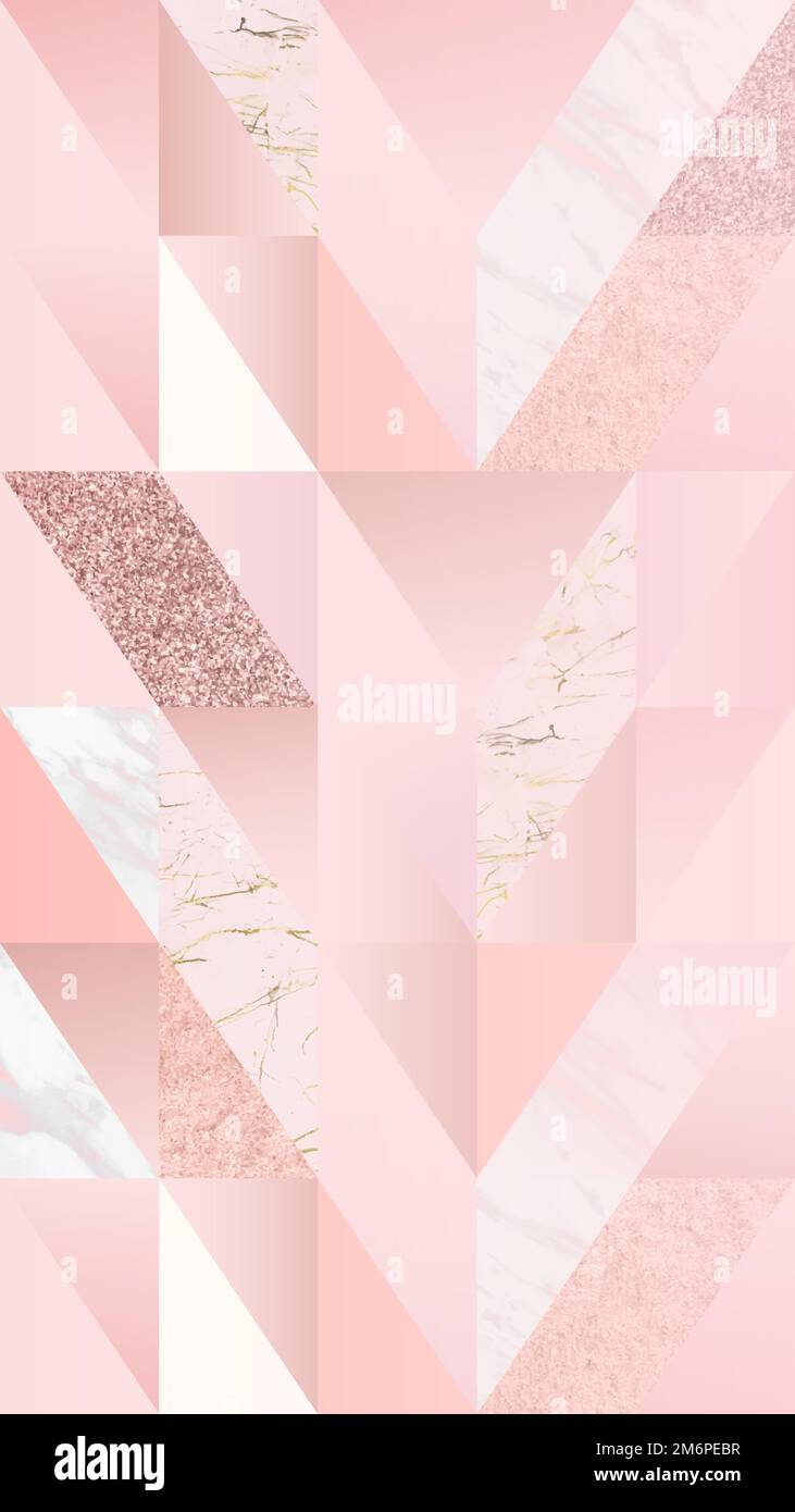 Pink feminine geometric background vector Stock Vector Image & Art - Alamy