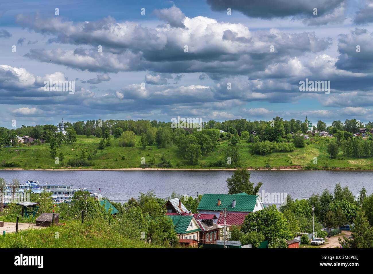 View of the banks of the Volga River in Tutayev, Russia Stock Photo - Alamy