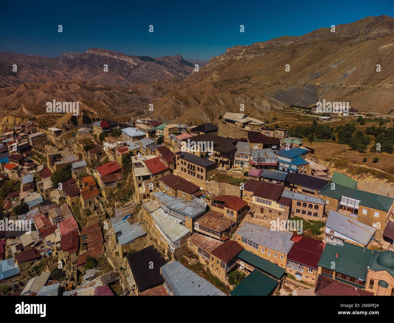 houses of different times in the ancient mountain village of Chokh in ...