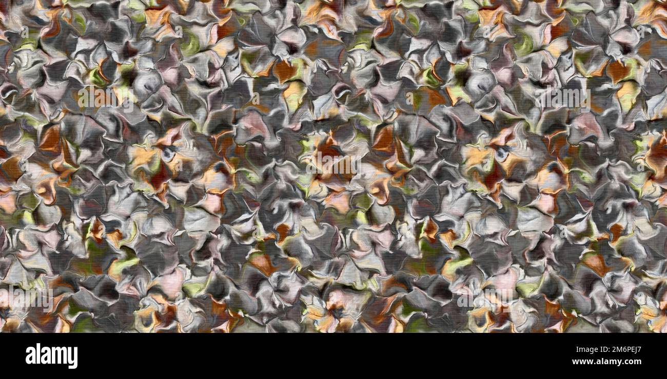 Camouflage wavy marble seamless border. Gradient blur for camo bohemian ...