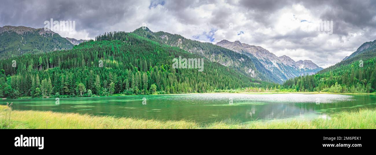 Hiking around Hunters Lake near Sankt Johann in Pongau in Austria Stock ...