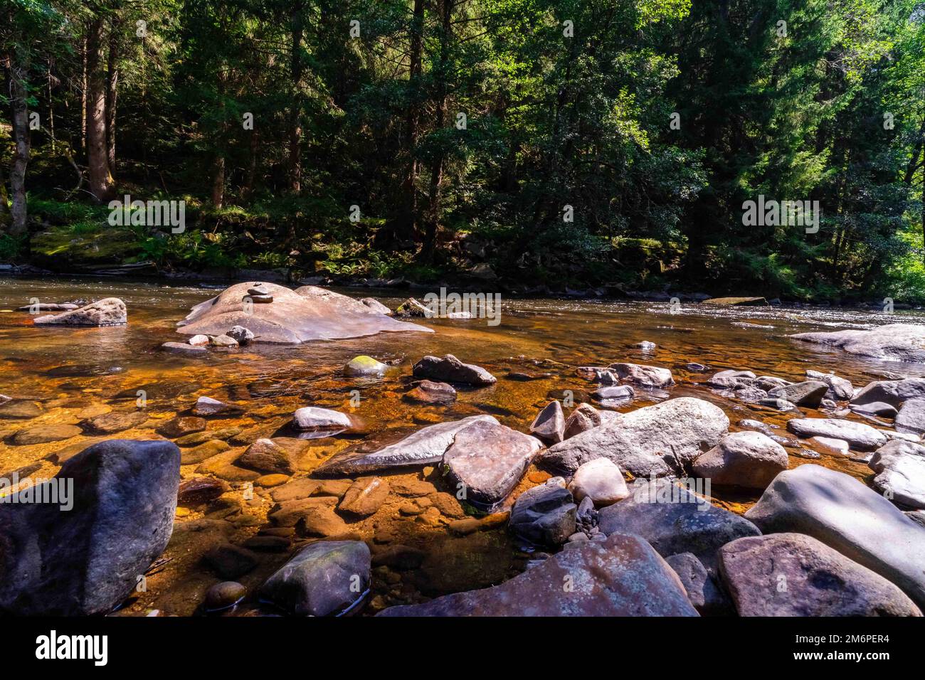 Hiking on along the Ilz River between the Schrottenbaum Mill and ...
