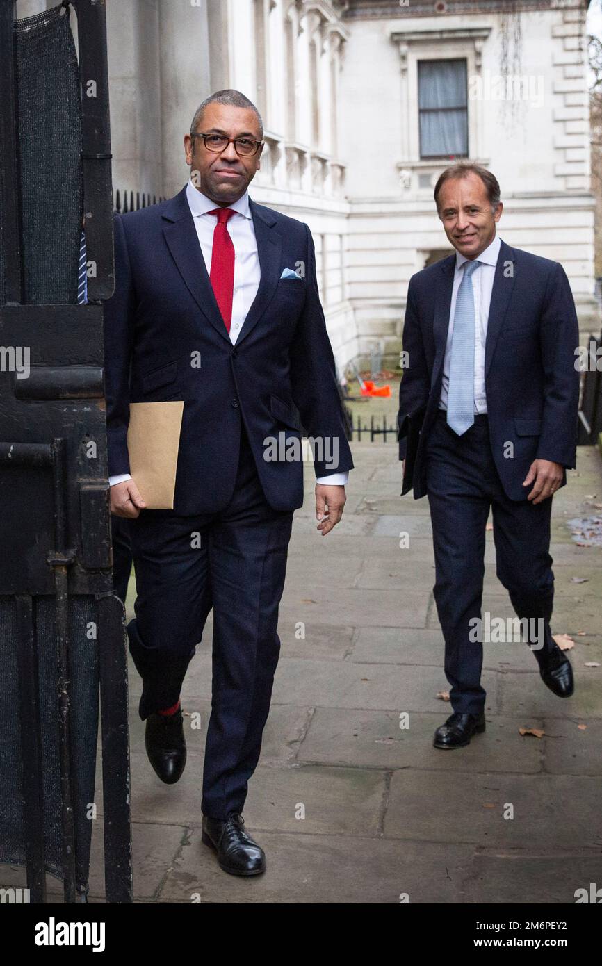 London ,United Kingdom 05/01/2023 Foreign Secretary James Cleverly ...