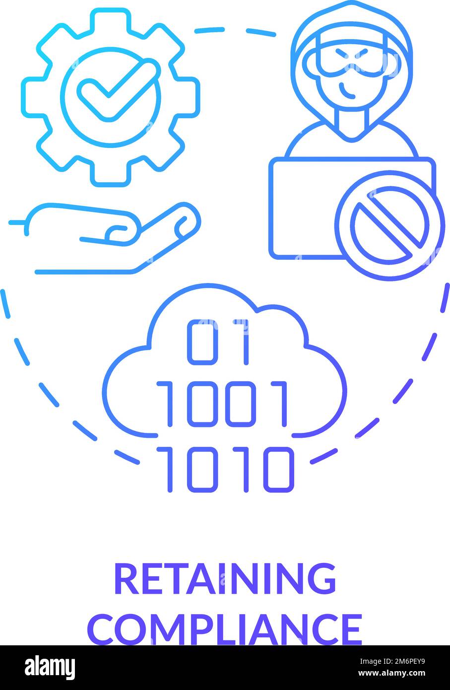 Retaining compliance blue gradient concept icon Stock Vector Image ... Retaining compliance blue gradient concept icon Stock Vector Image ...