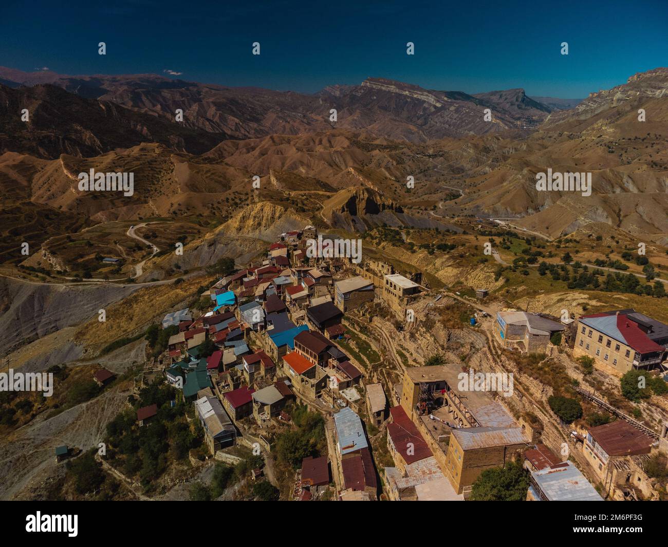 houses of different times in the ancient mountain village of Chokh in ...