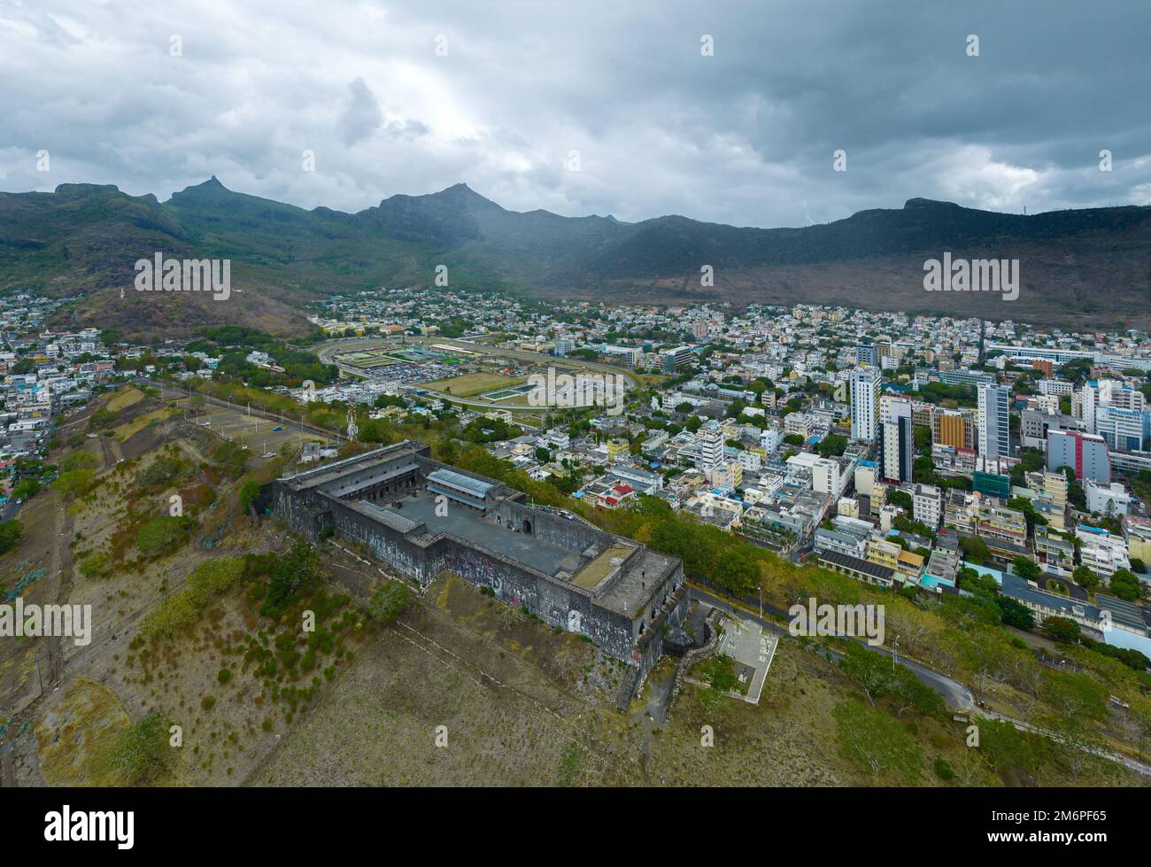 Citeadell of Port Louis Mauritius. Other name is Fort Adeliade. Champ ...
