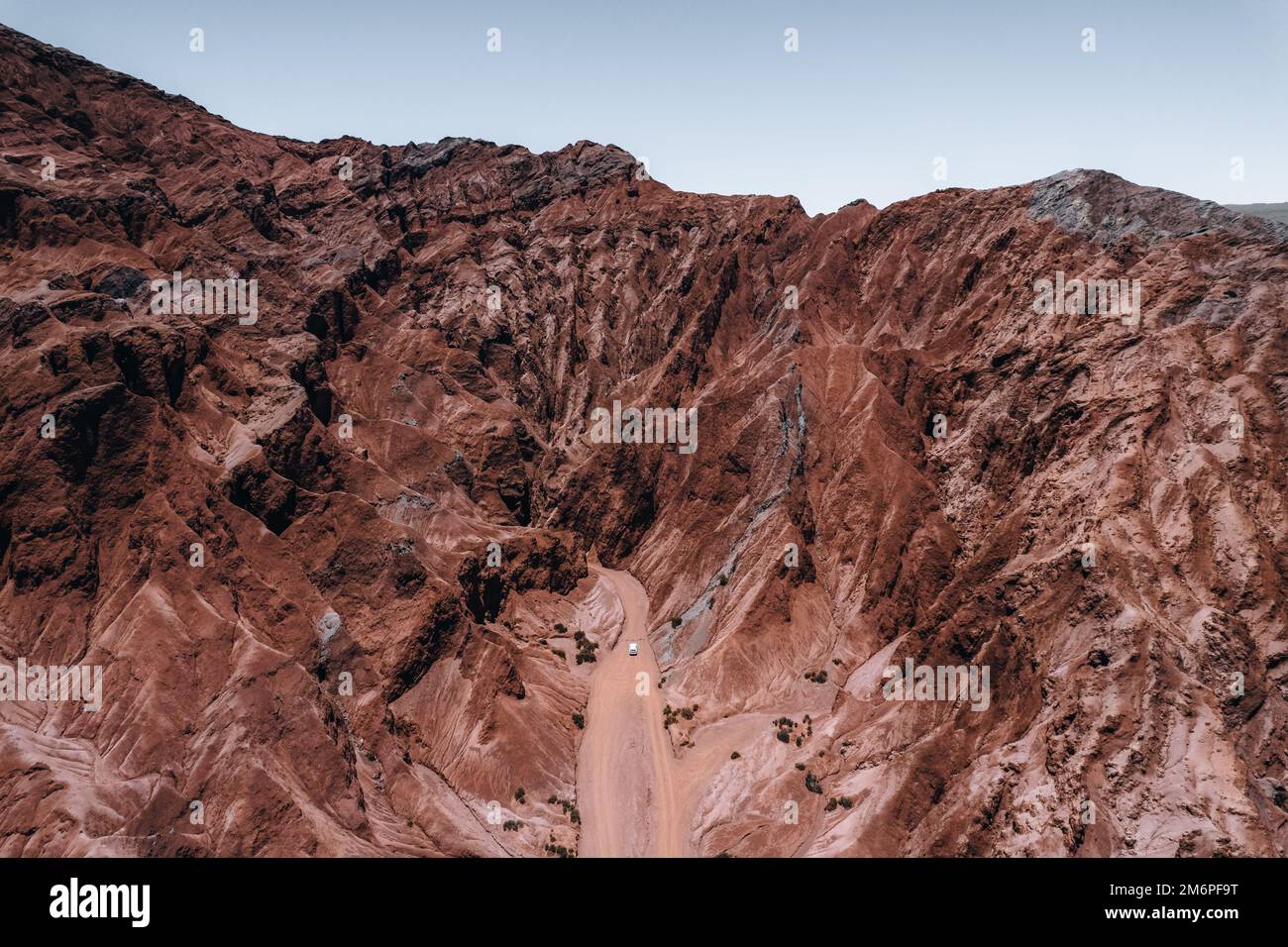 Rainbow Valley red rocks in San Pedro de Atacama Desert Chile Stock ...