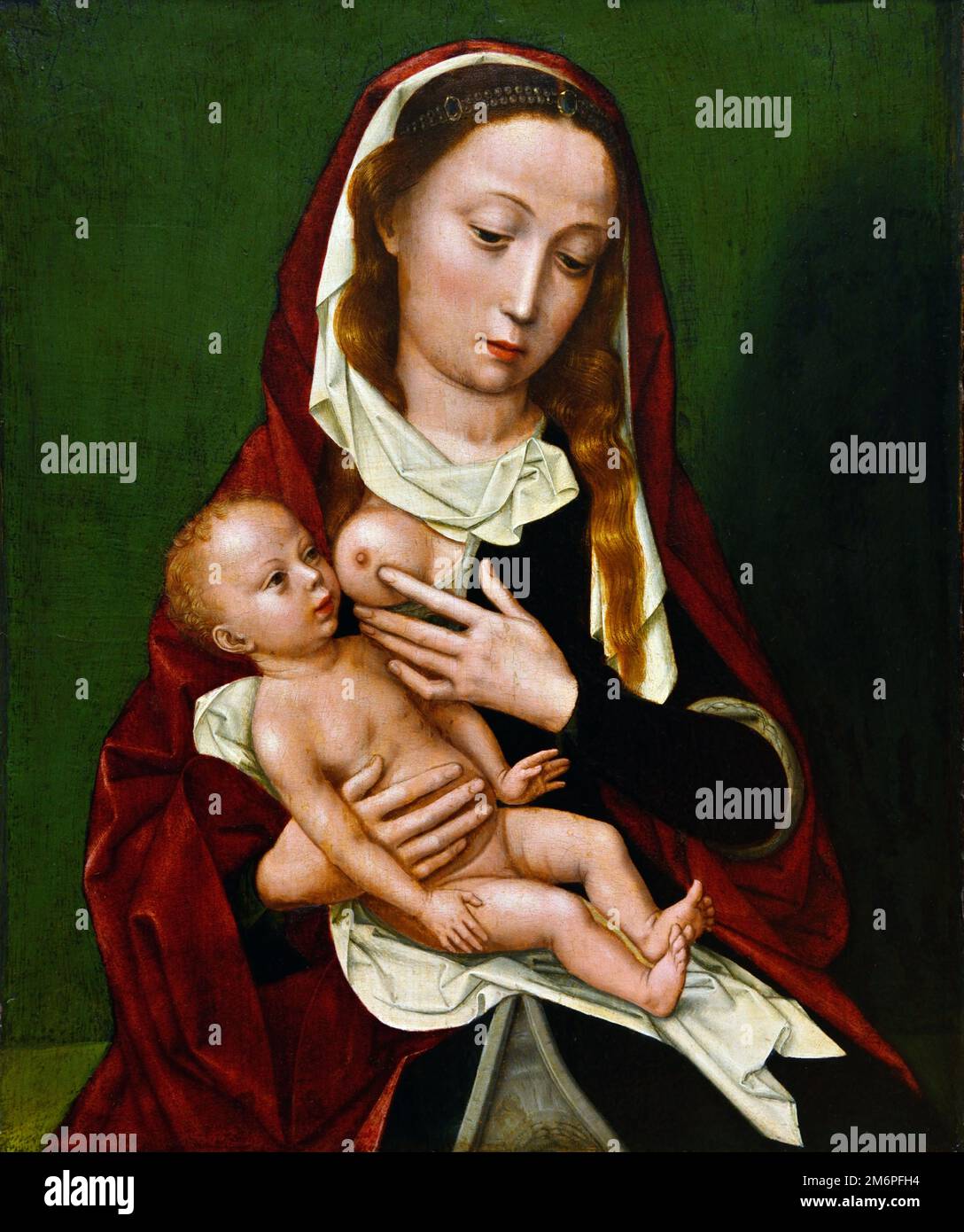 The Virgin with Child ,central panel, Saints Andrew and Francis, inner side,Triptych ,1530 ...