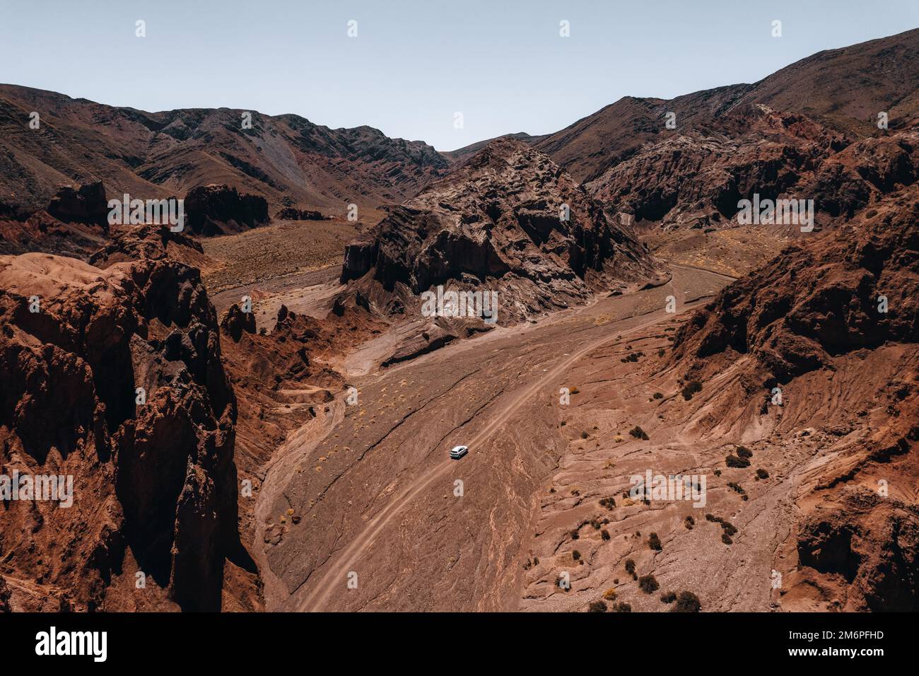 Rainbow Valley red rocks in San Pedro de Atacama Desert Chile Stock ...