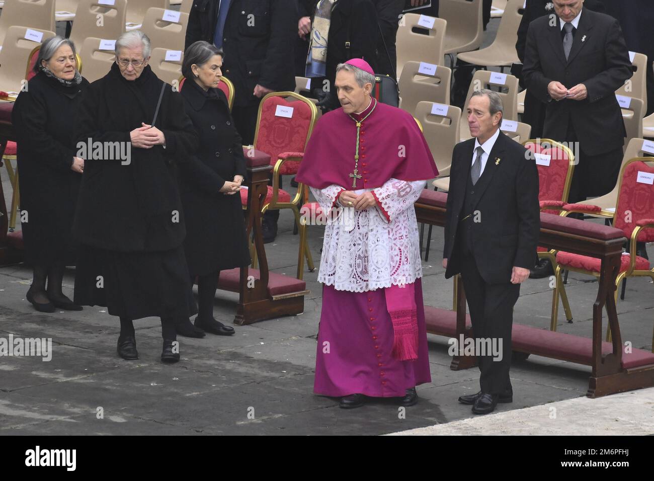 Vatican. 05th Jan, 2023. Archbishop Georg Gaenswein during the Funeral ...