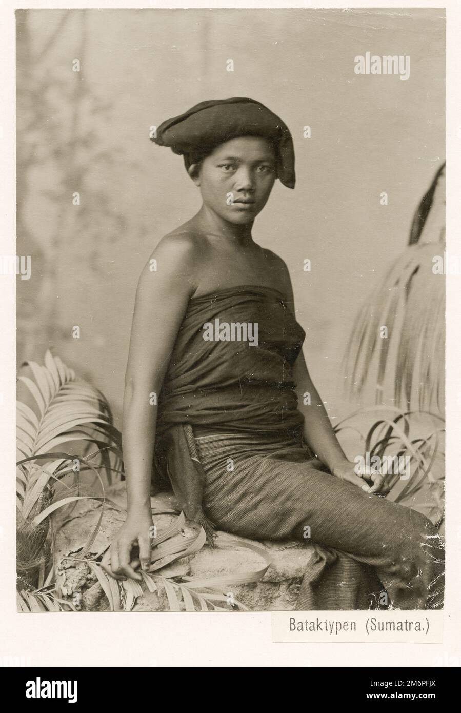 19th century photograph: Indonesia, Batak woman portrtait Stock Photo ...