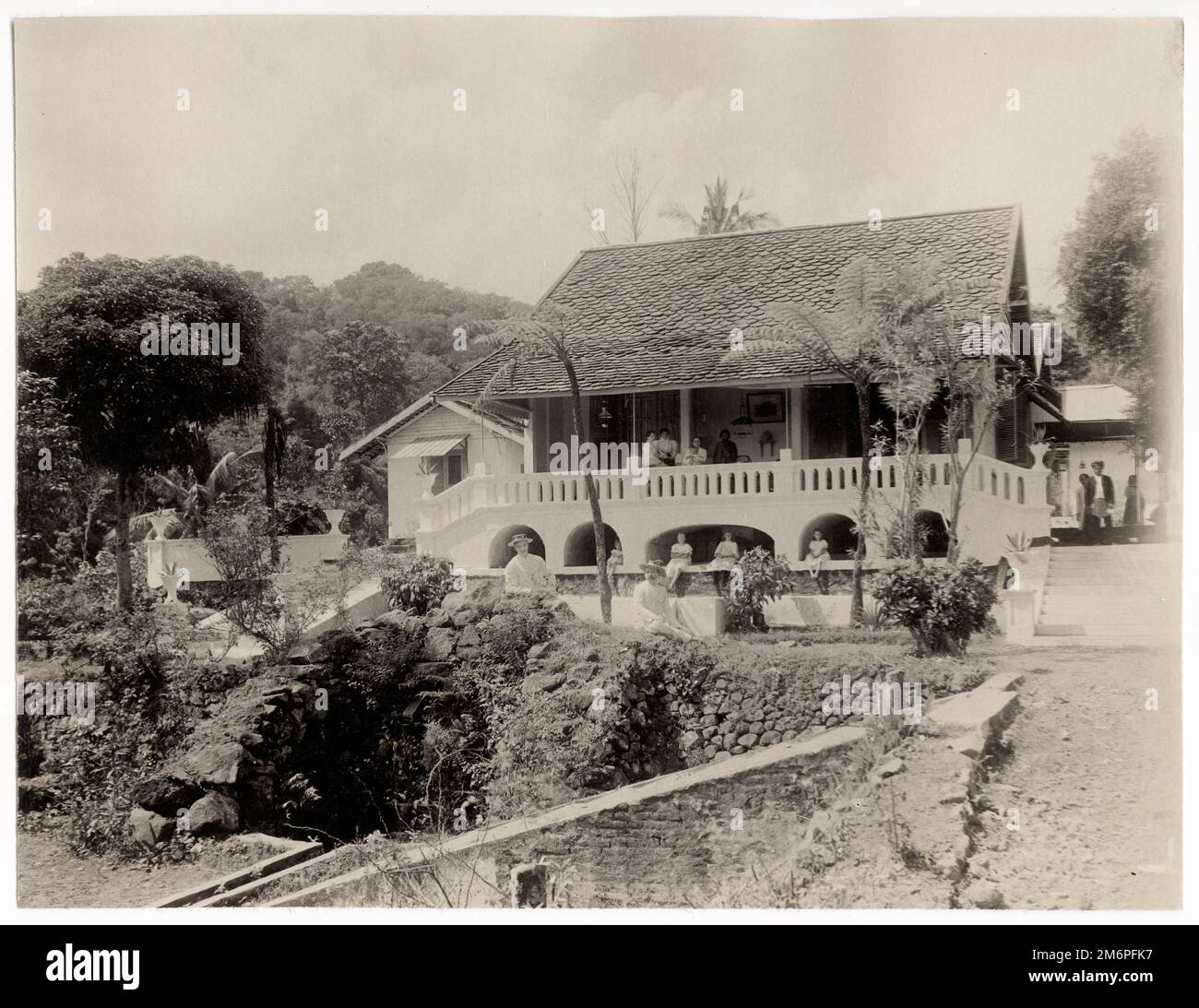 19th century photograph: Hotel Prigen, Java, Indonesia Stock Photo - Alamy