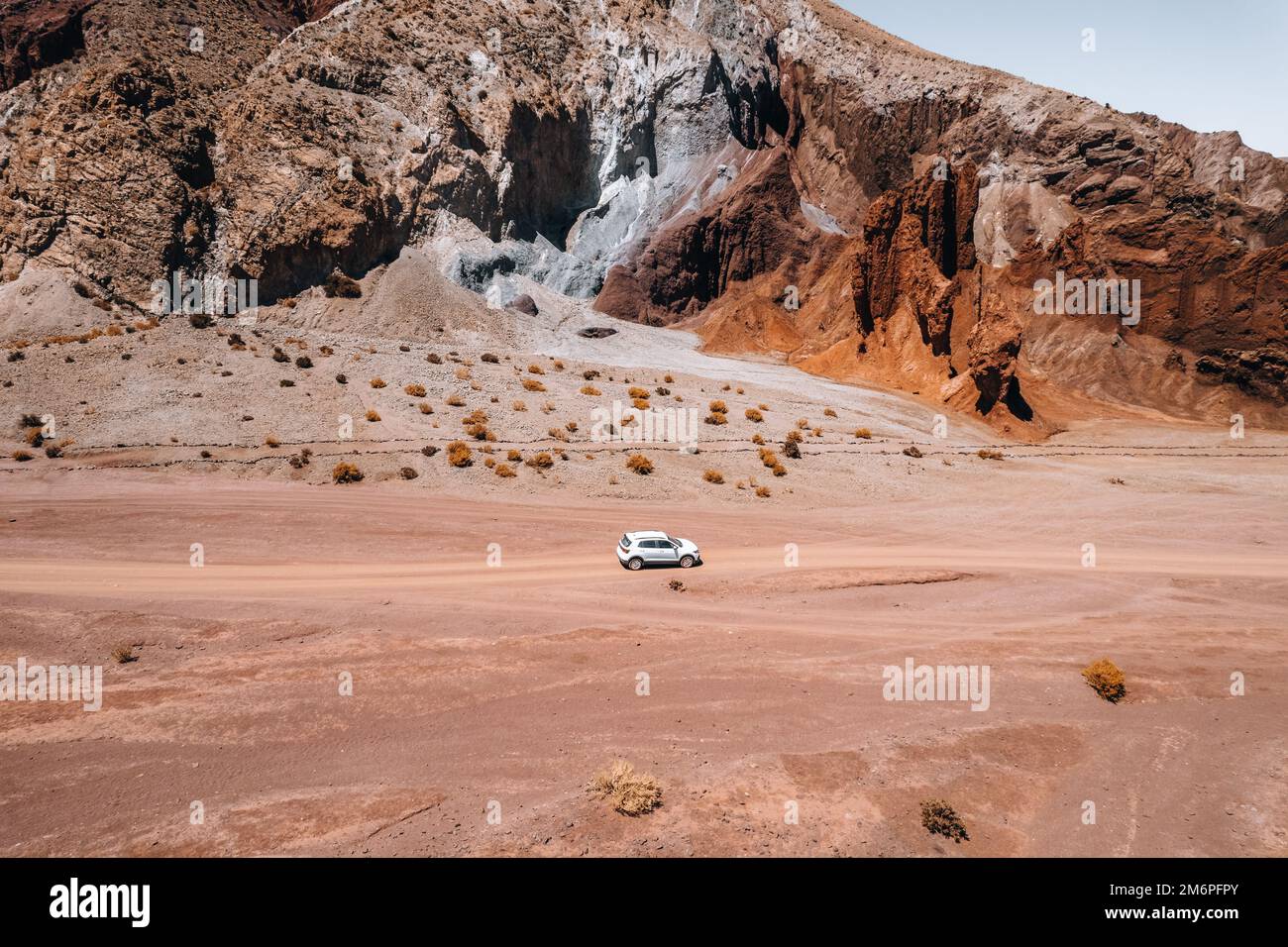 Rainbow Valley red rocks in San Pedro de Atacama Desert Chile Stock ...