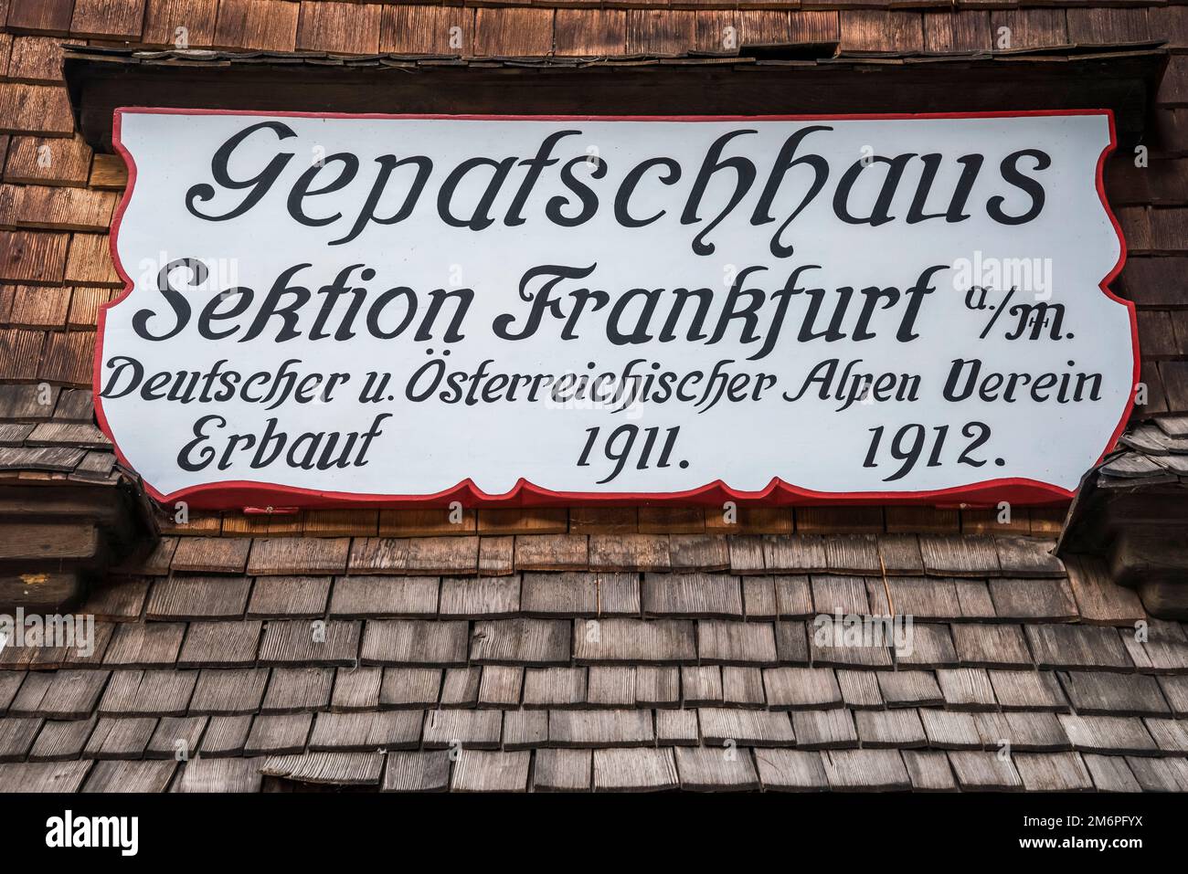The image is of the German Alpine Club DAV Sektion Frankfurt owned ...