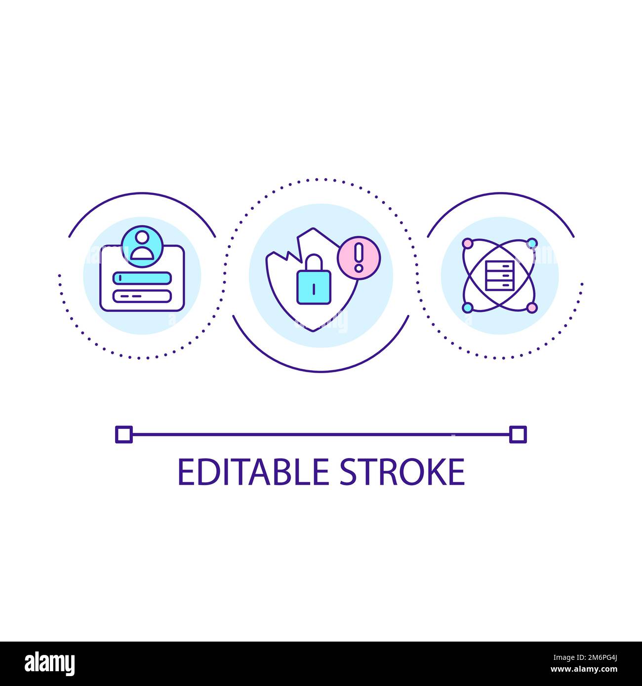 Data Safety Threats Loop Concept Icon Stock Vector Image And Art Alamy