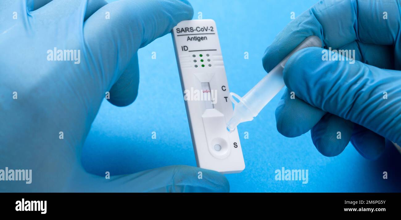 Negative test result by using rapid test device for COVID-19 Stock ...